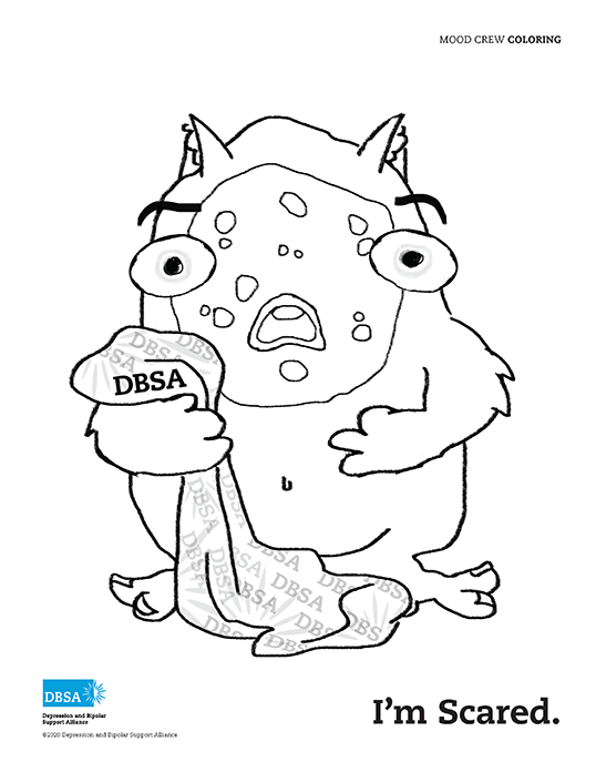 Scared Feelings Faces Coloring Pages Sketch Coloring Page